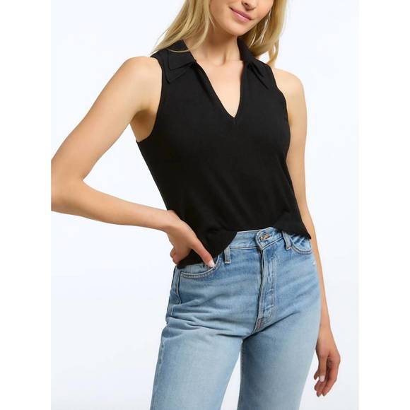 525 America | Tops | New 525 America 2 Fer Polo Collar Tank Top In ...